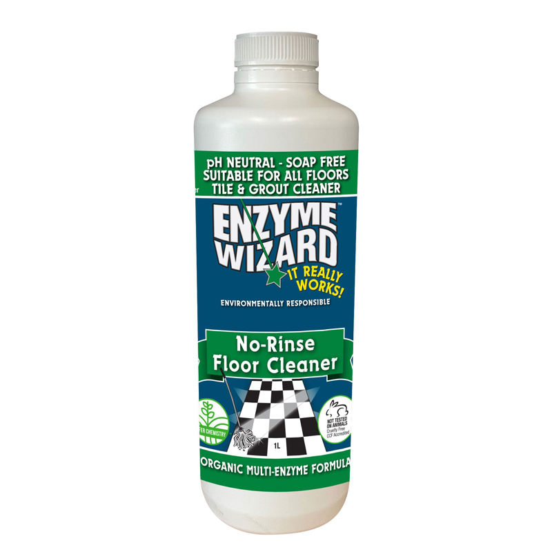 ENZYME WIZARD NO-RINSE FLOOR CLEANER PH NEUTRAL,SOAP FREE, TILE & GROUT ...