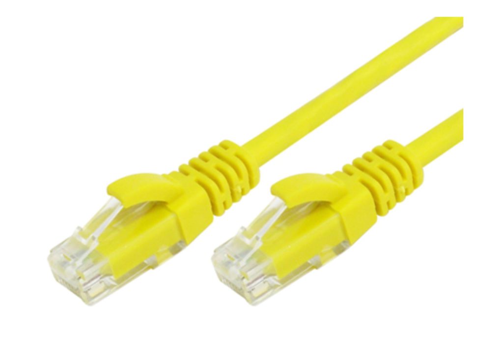 Network Cable Wire Cat6 Patch Cable Wire 1000Mbps Yellow 2m - Vacuum System